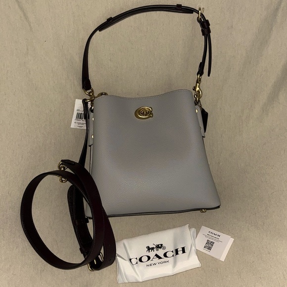 Coach | Bags | New Dove Grey Color Block Willow Bucket Bag | Poshmark